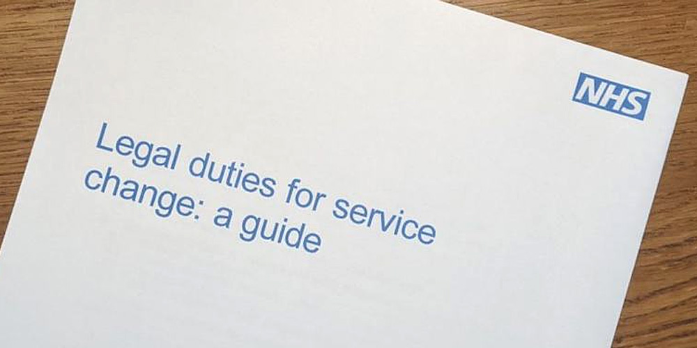 Stand and Capsticks draft new service change legal guide for NHS England and Improvement - Olovus
